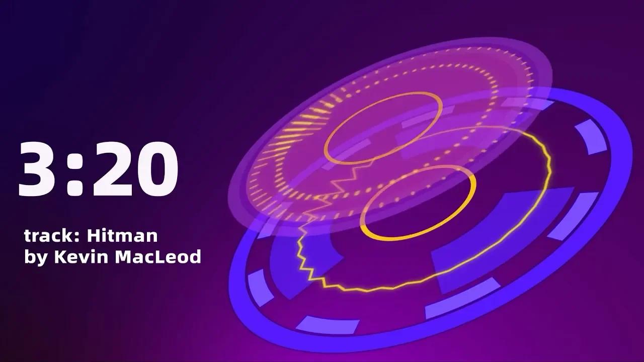 3 Minutes 20 Seconds Countdown Timer With No Copyright Music.