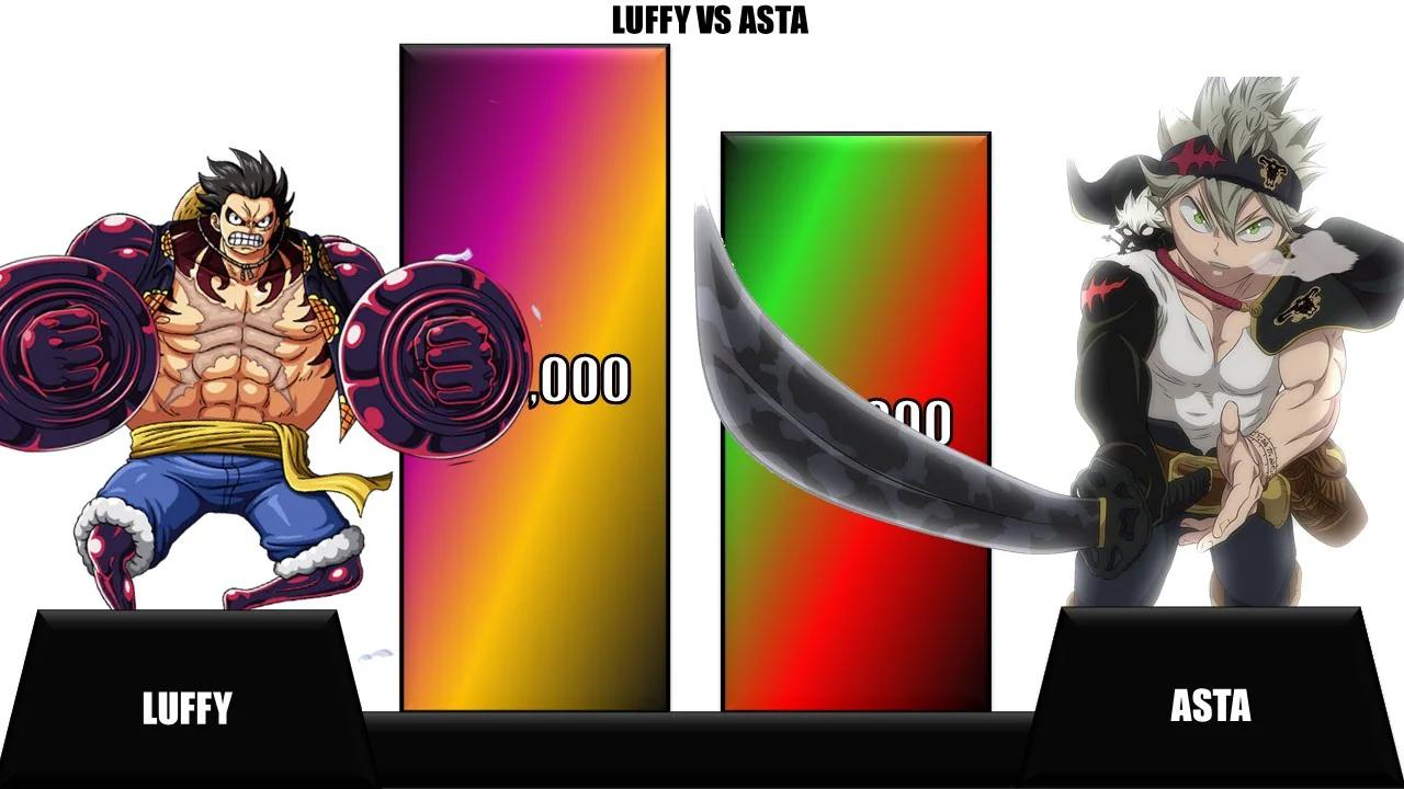 Luffy vs Asta power levels