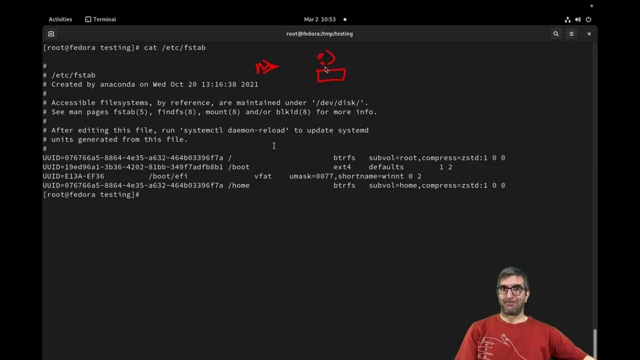 LPIC 1 - 044 - 104.3 (2/2) - using UUIDs & /etc/fstab to mount Linux ...