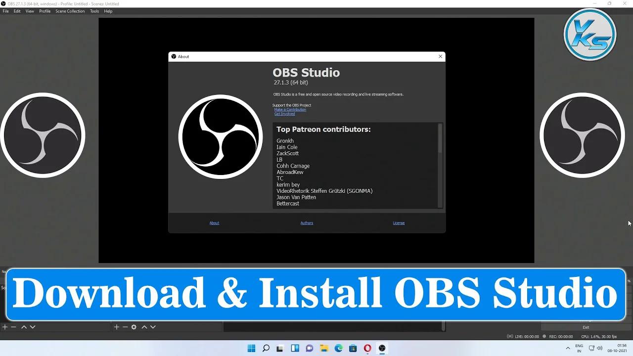 How To Download And Install OBS Studio 27.1.3 On Windows 11/10/8