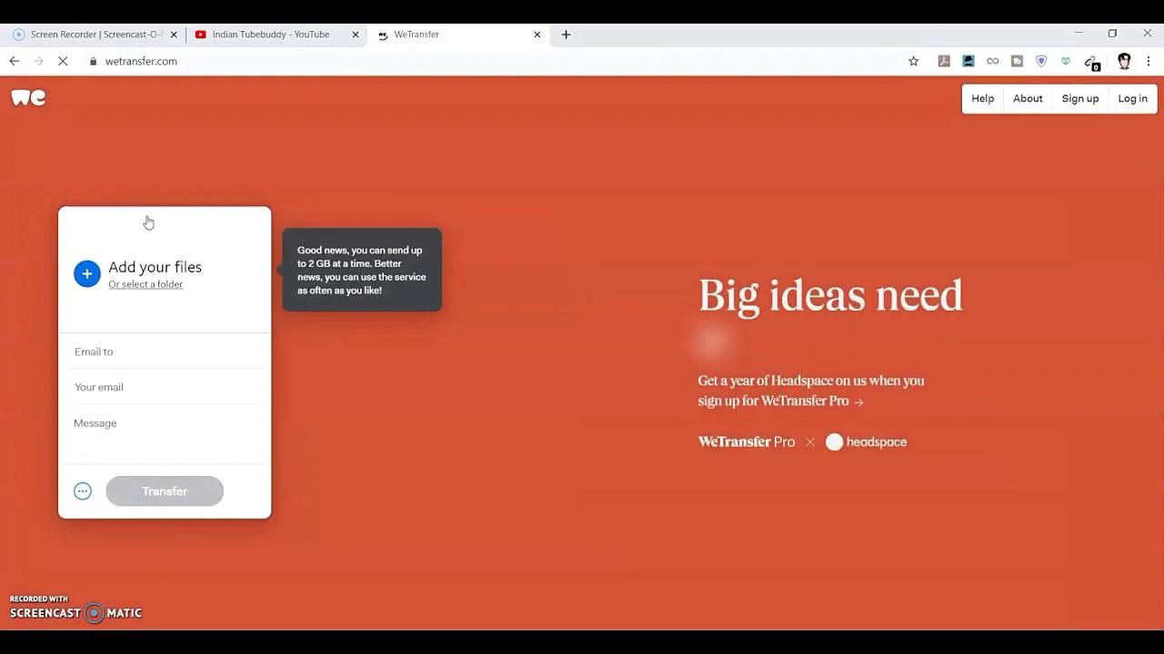 How to Send Large Files for Free Secure File Transfer - Wetransfer