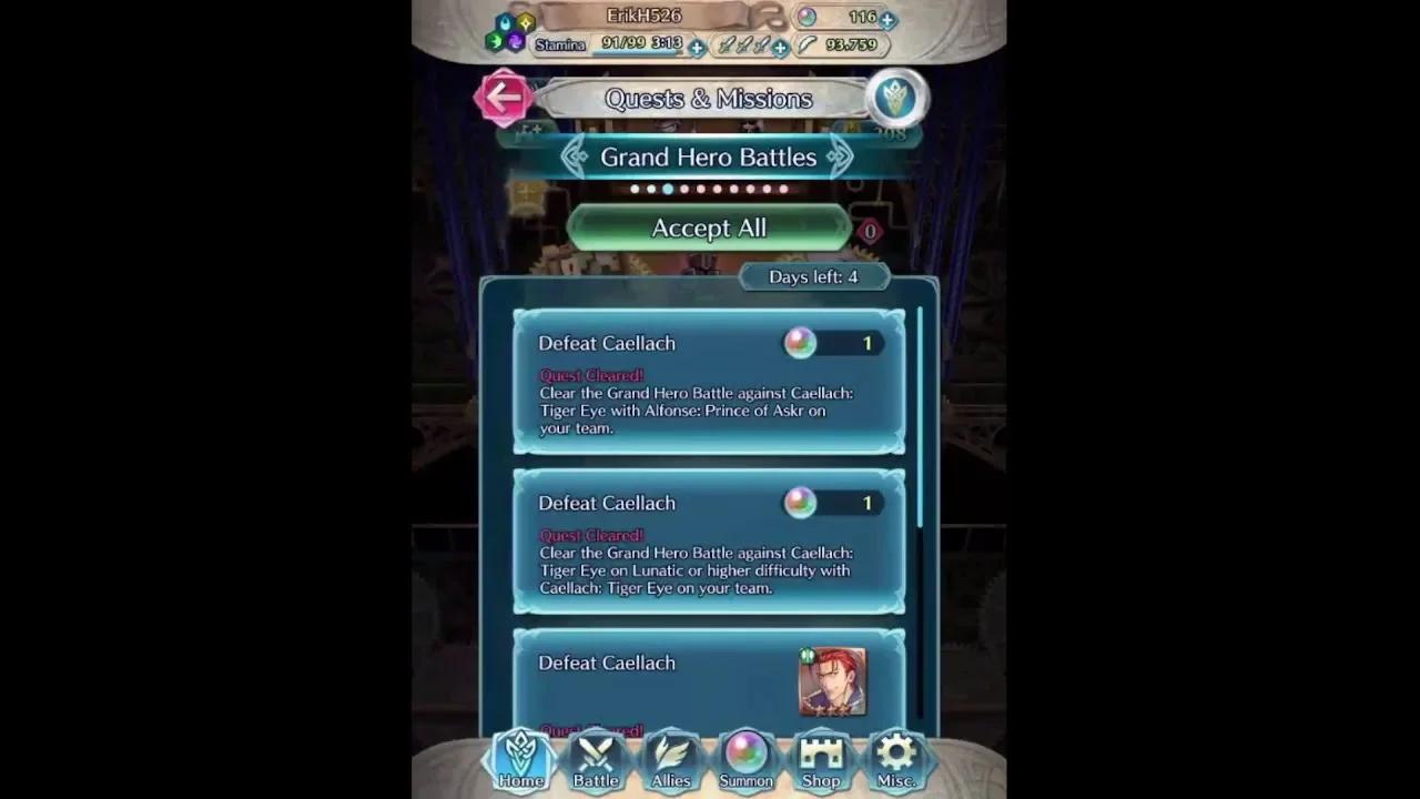 ErikH526 - Fire Emblem Heroes - Grand Hero Battle Caellach Revival ...