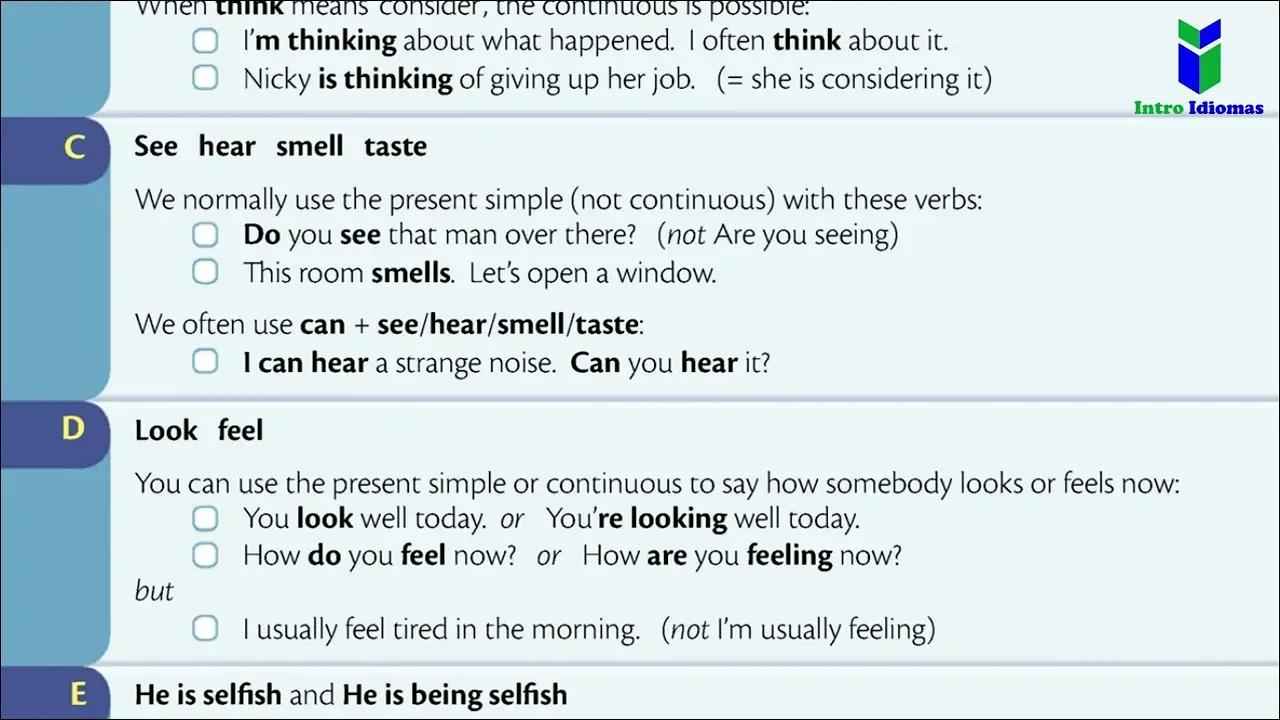 004 - ENGLISH GRAMMAR IN USE - UNIT 4 - Present continuous and present simple - I am doing and I do