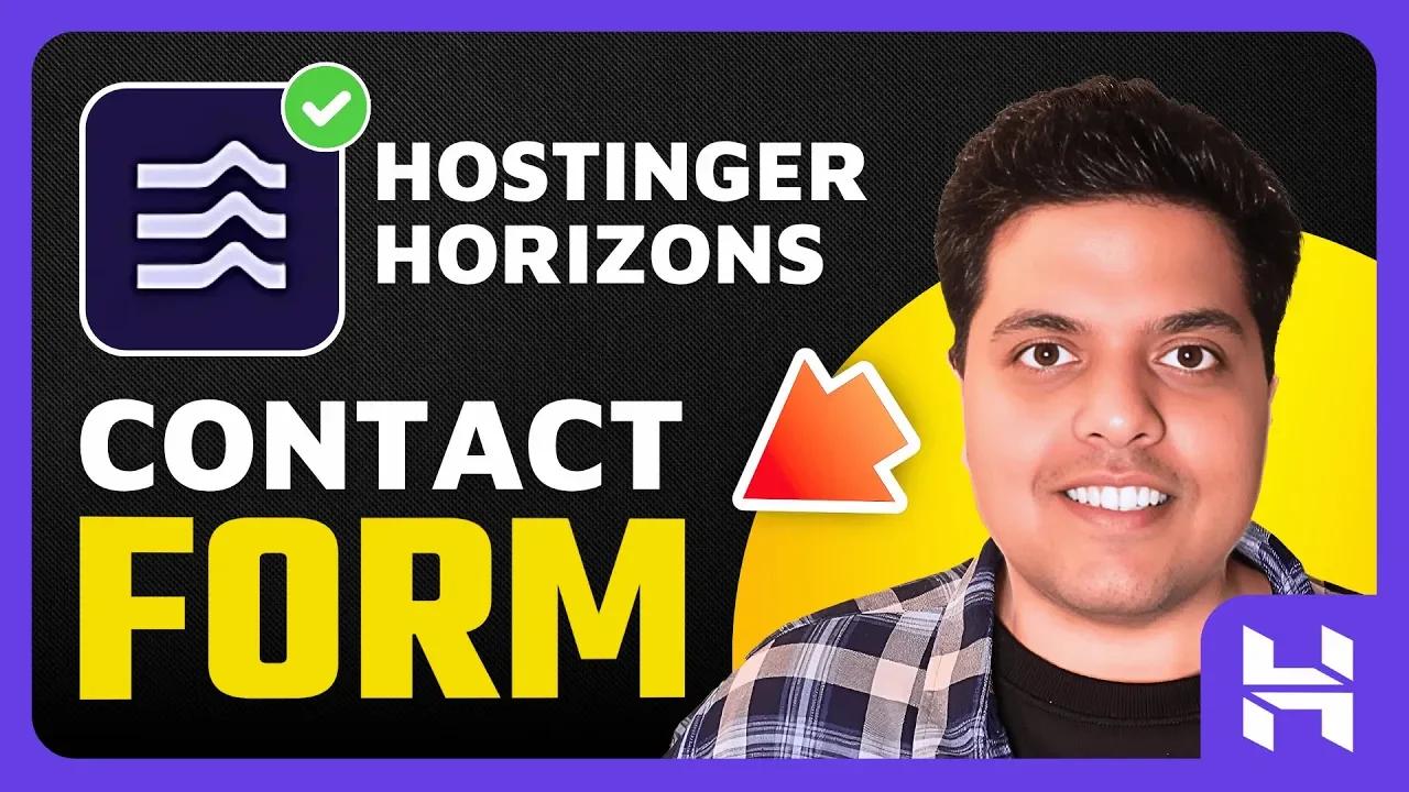 How To Add A Contact Form in Hostinger Horizons Web App (Quick Guide)