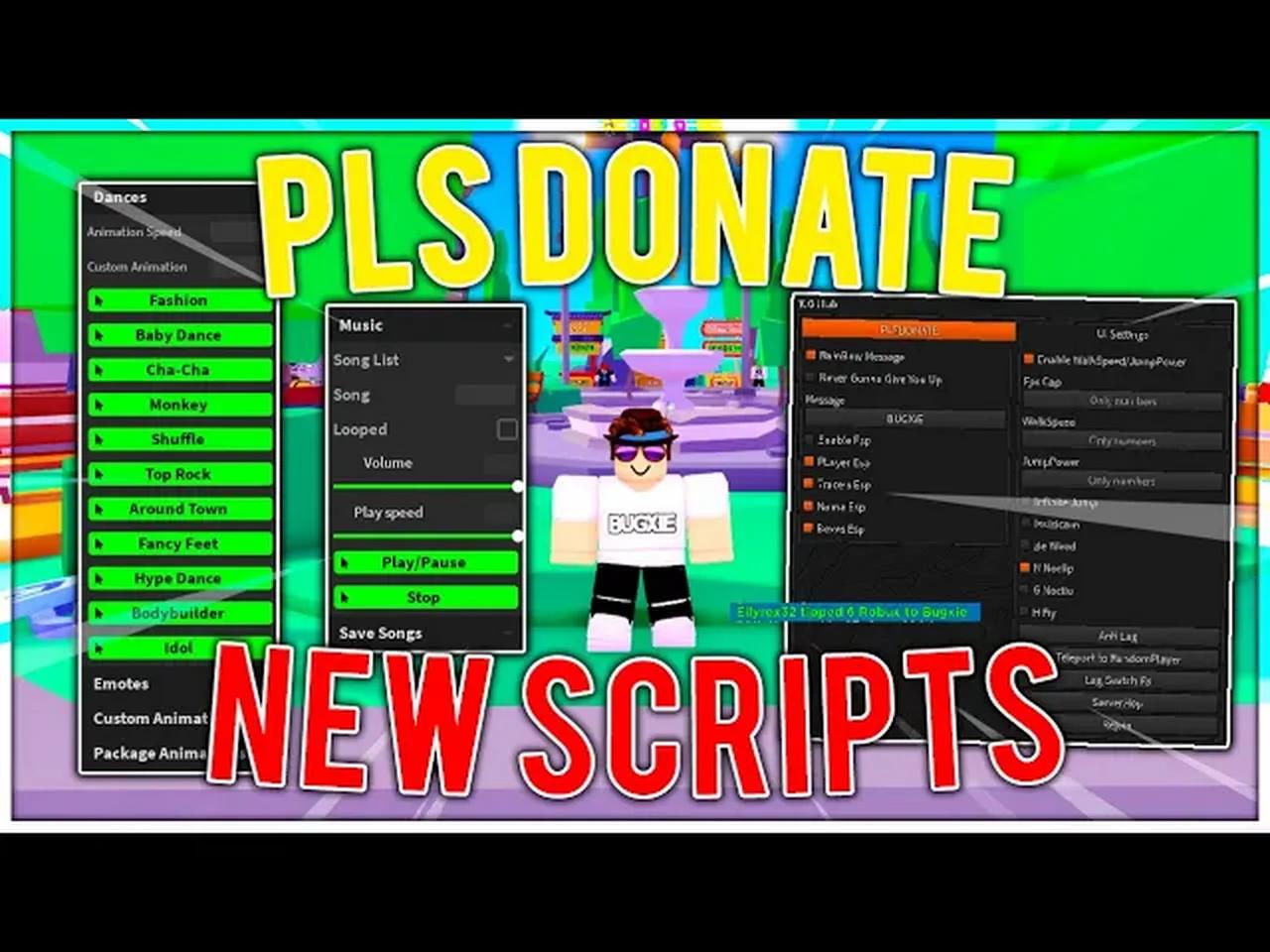 ROBLOX PLS DONATE SCRIPT GUIS / HACK | *PASTEBIN* | BEST WAY TO EARN ...