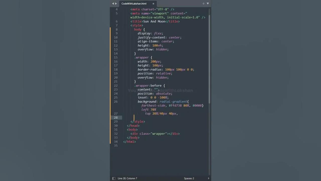 Night And Morning Animation | HTML CSS
