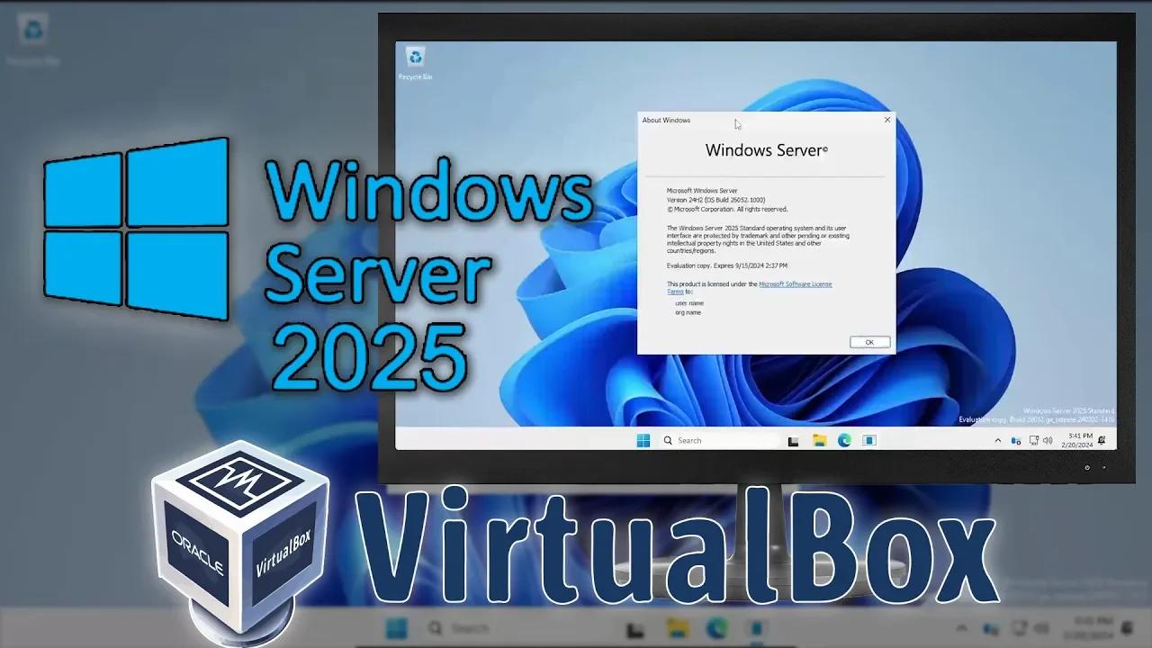 Running a Windows Server 2025 VM in VirtualBox