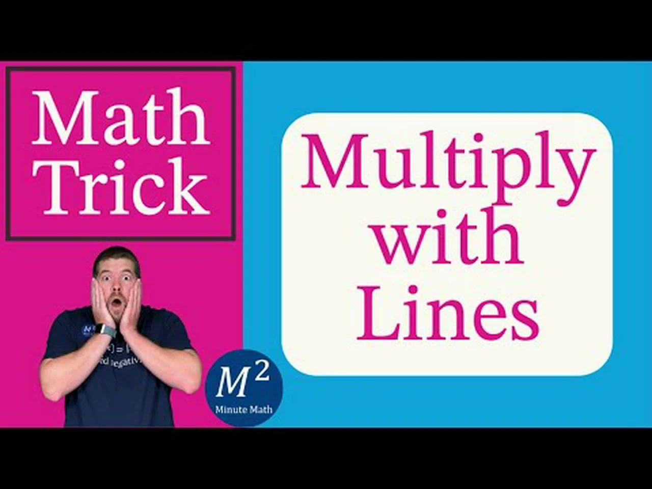Multiply Two Numbers With Lines Multiple Examples Minute Math Tricks Mathtricks
