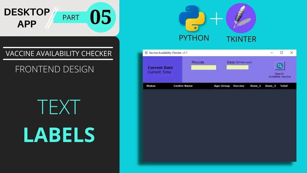 #05 Placing multiple Labels on the GUI window | Desktop app using ...