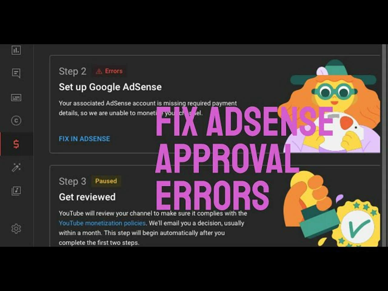 Fixing Adsense Approval Errors Made with Clipchamp