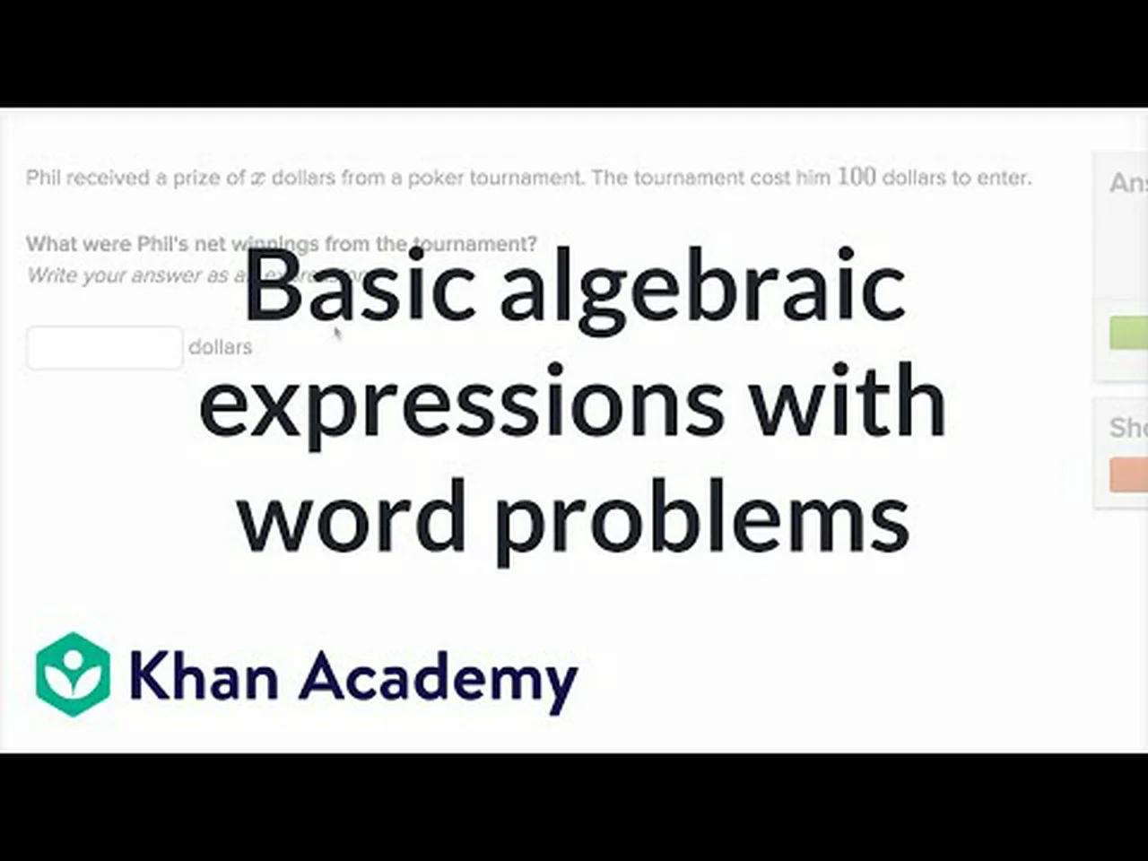 How to write basic algebraic expressions from word problems | 6th grade ...