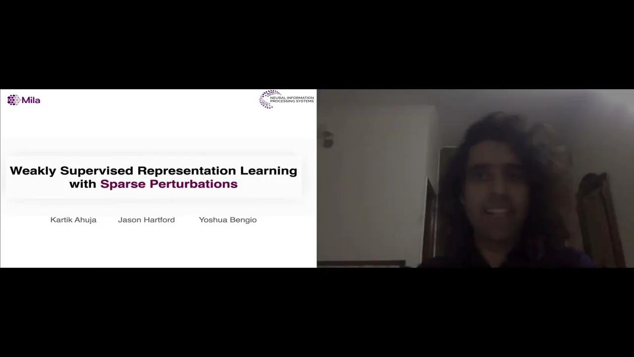 Yoshua Bengio Team: Weakly Supervised Representation Learning with Sparse Perturbations