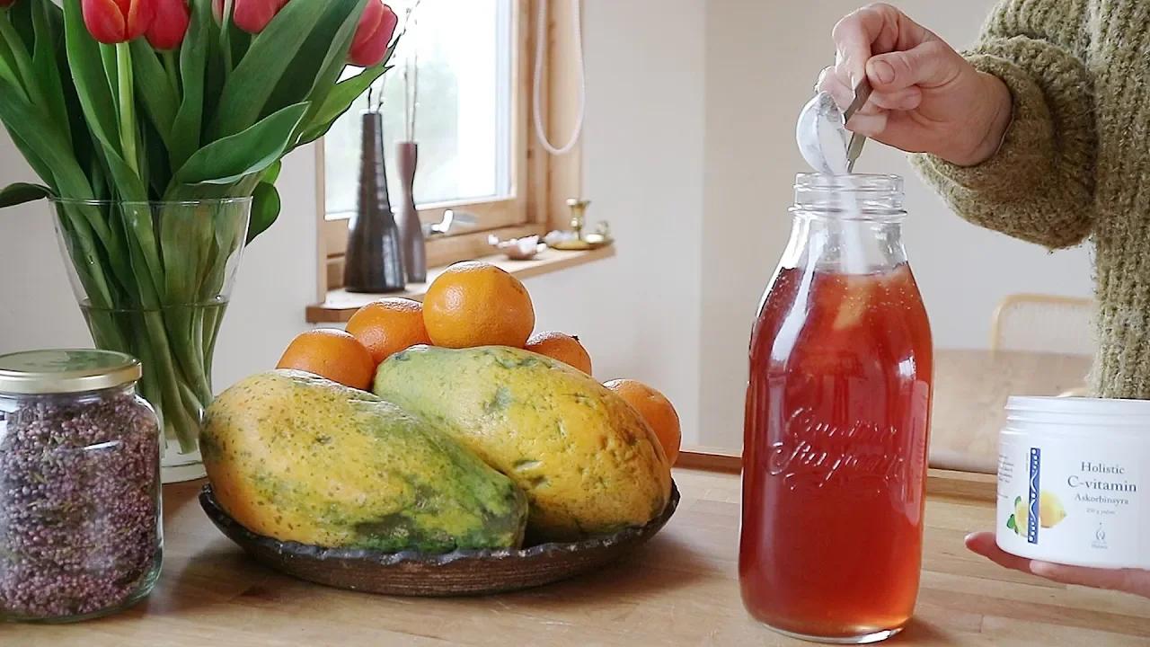 Förkylningselexir med 18750% RDI C-vitamin