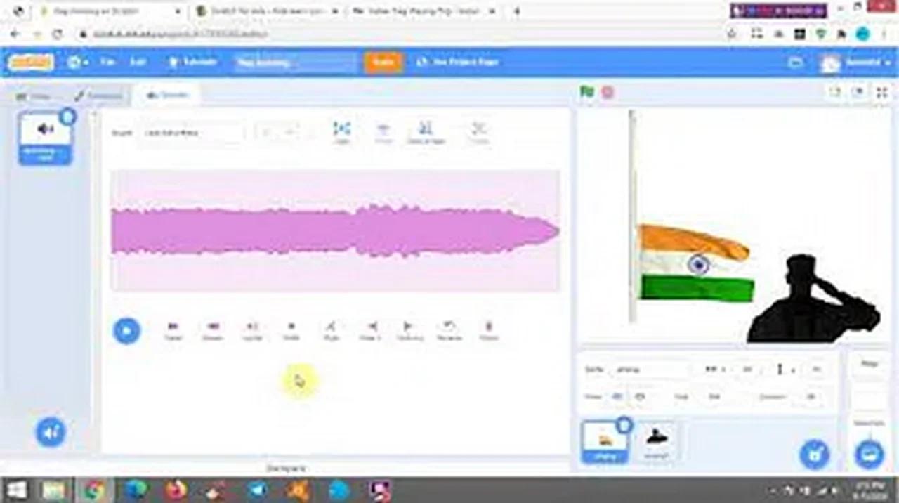 How to hoist a flag using Scratch! Flag hoisting - Happy independence day