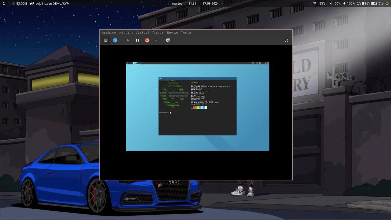 Sway wm en Void Linux instalación.