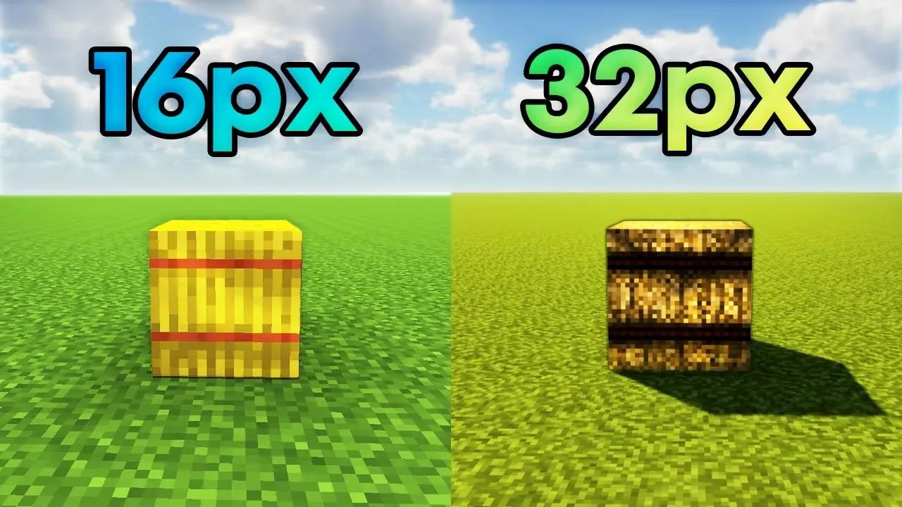 16px vs 32px Minecraft Texture
