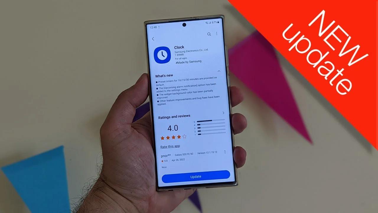 Samsung Clock update with 3 new features