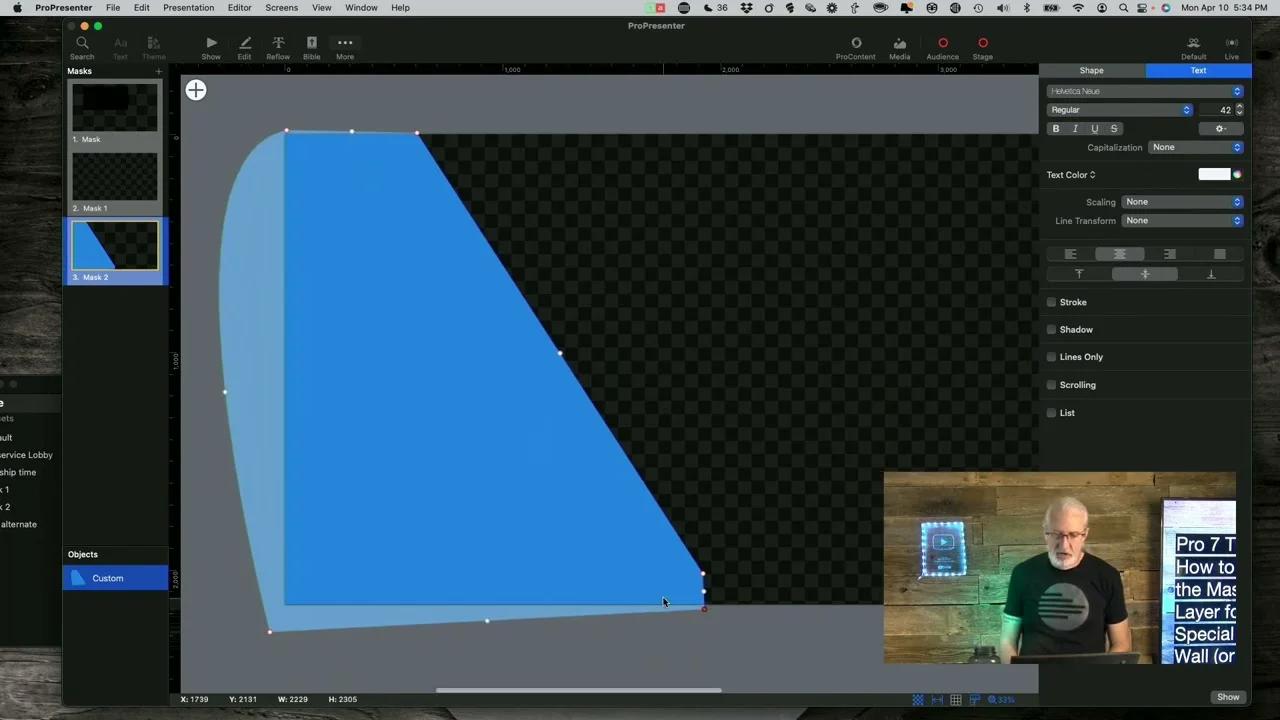 ProPresenter 7 Tutorial: How to use the Masks Layer to make odd shaped displays