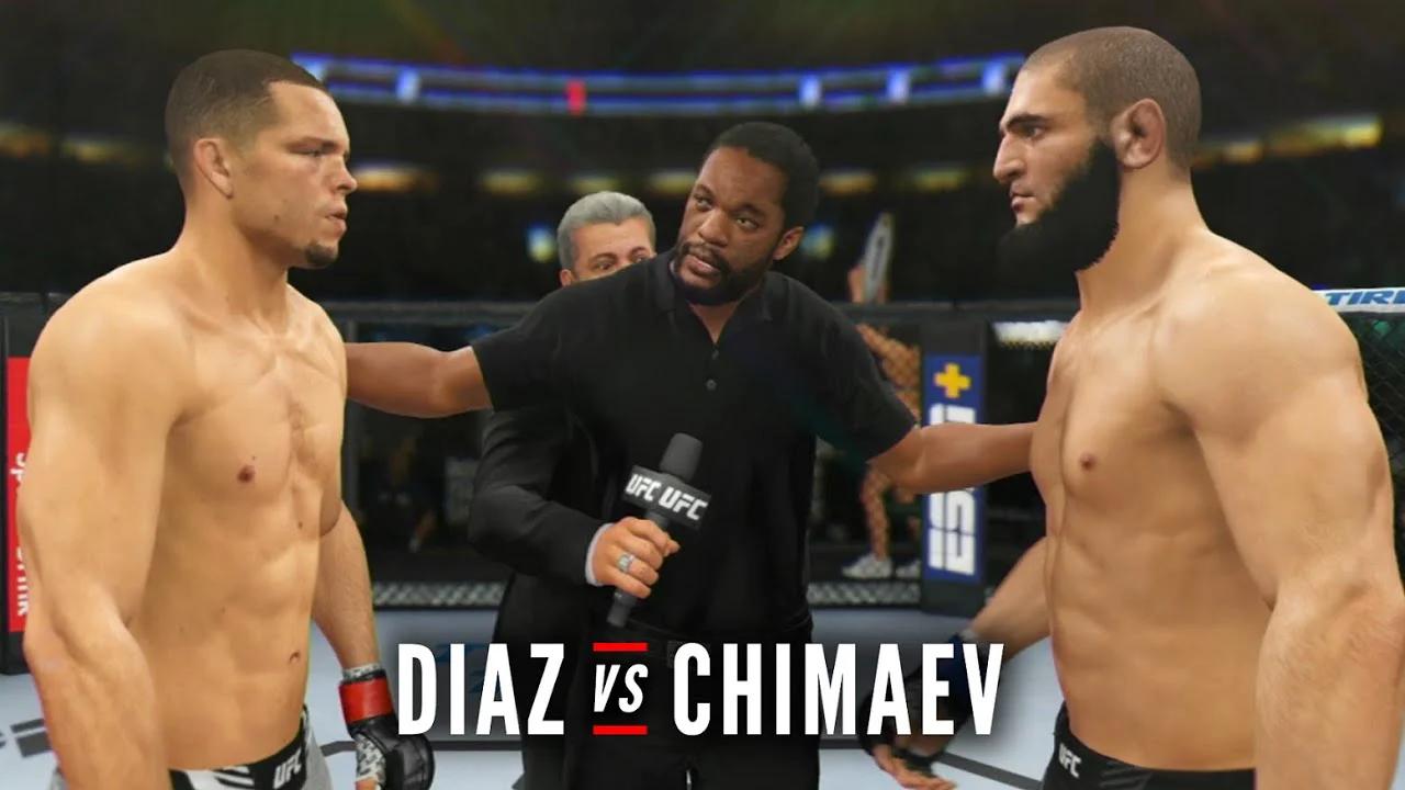 HAIL MARY PUNCH by NATE DIAZ! Nate Diaz vs Khamzat Chimaev | UFC 4 ...