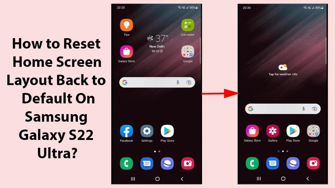 How to Reset Home Screen Layout Back to Default On Samsung Galaxy S22 ...