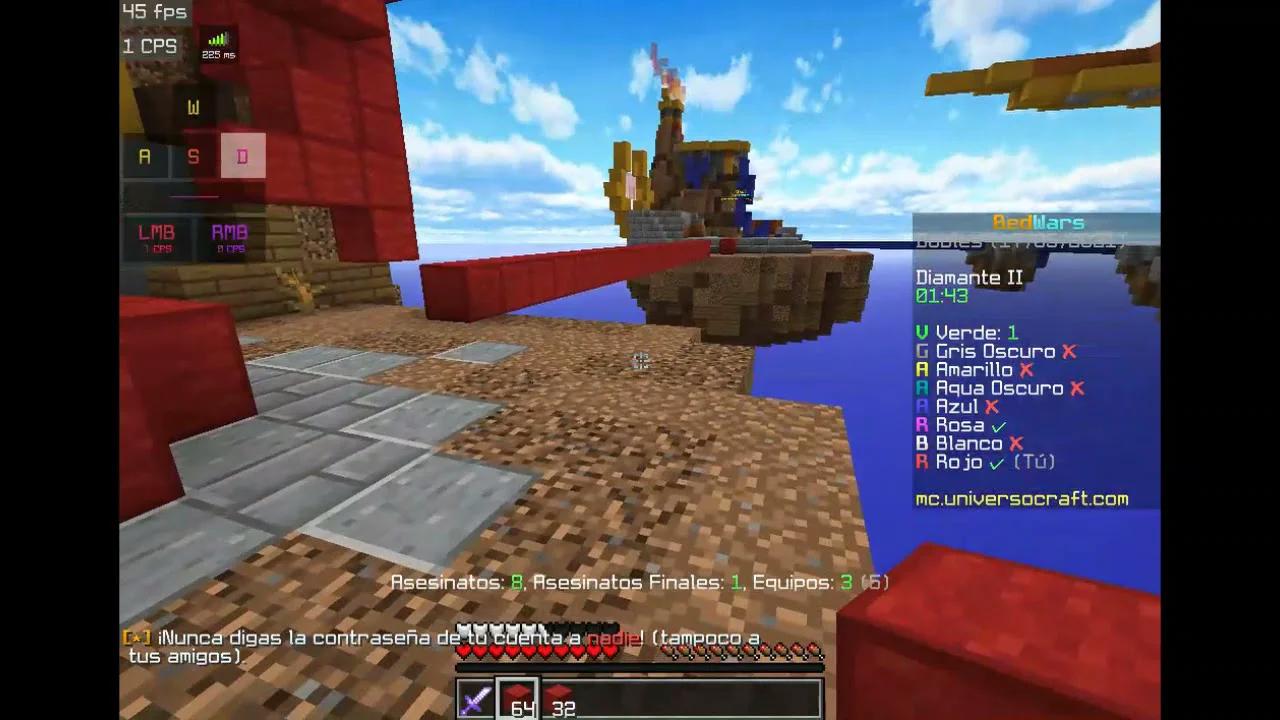 karma instantaneo en minecraft bedwars[UNIVERSOCRAFT]
