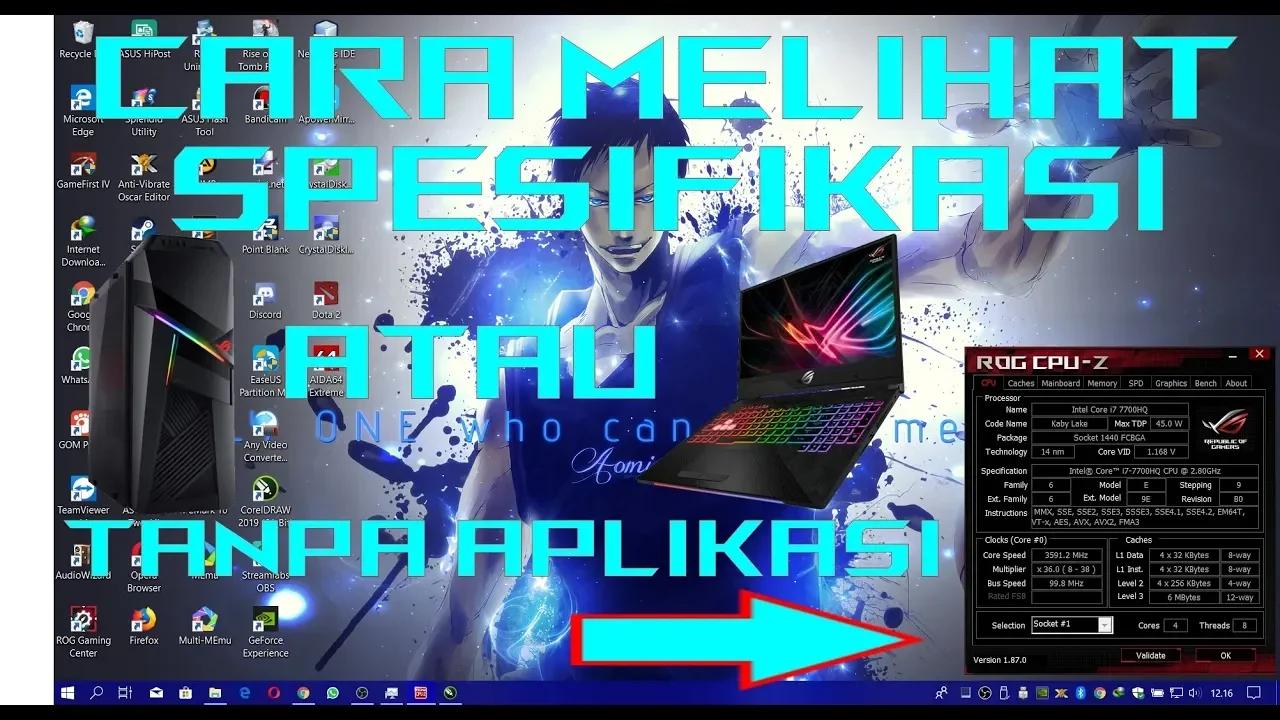 CARA MELIHAT SPESIFIKASI LAPTOP ATAU KOMPUTER TANPA APLIKASI PIHAK KETIGA | BASIC WINDOWS TUTORIAL