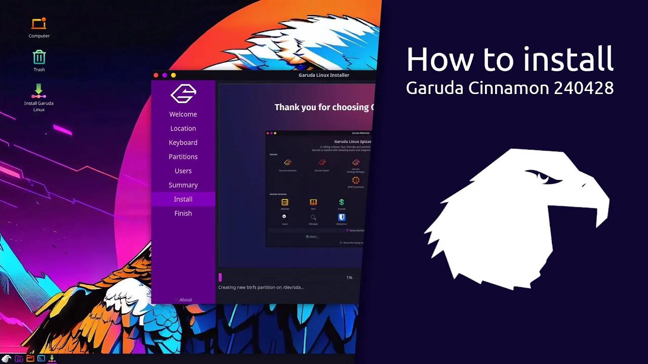 How to install Garuda Cinnamon 240428