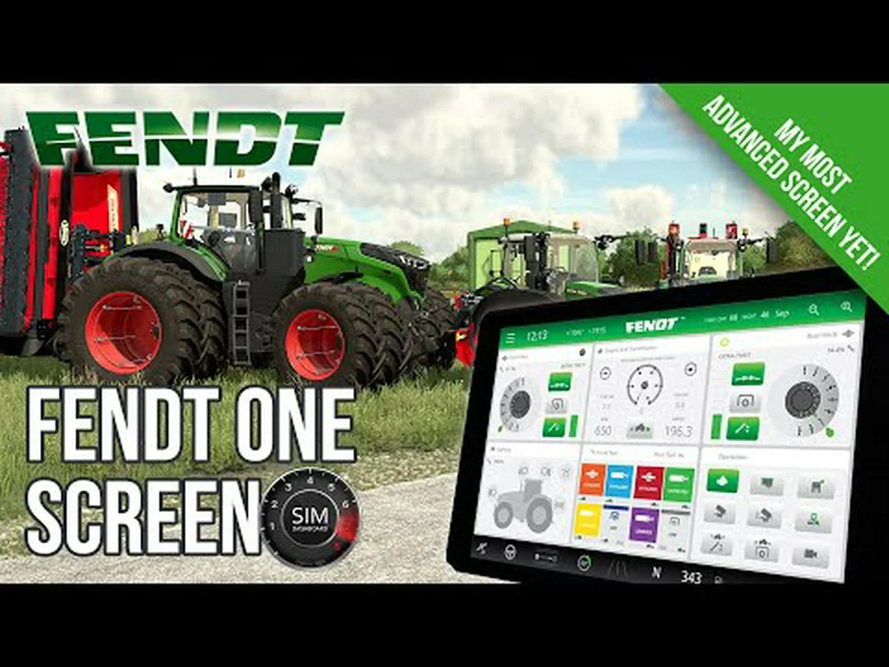 My Most Advanced Dashboard Yet - FendtONE Screen for Farming Simulator 22