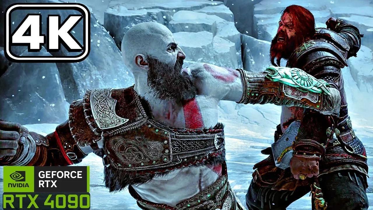 Kratos vs Thor - God of War Ragnarok (PC) Max Settings Gameplay 4K 60FPS (Nvidia RTX 4090)