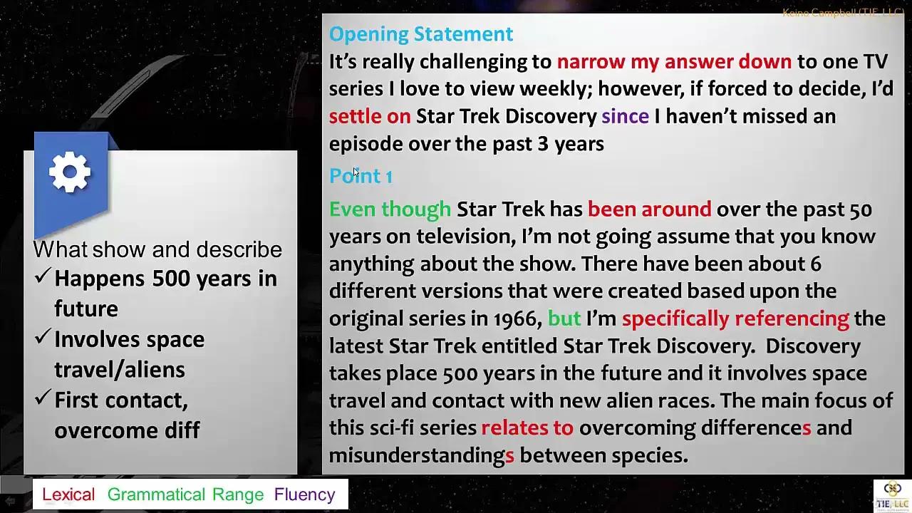 9 Part 2 Favorite TV Program Sample Answer