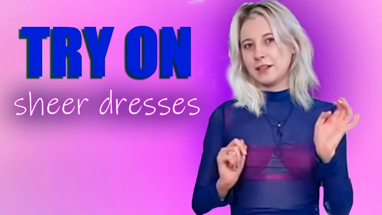 Sheer Elegance: Trying on Transparent Dresses