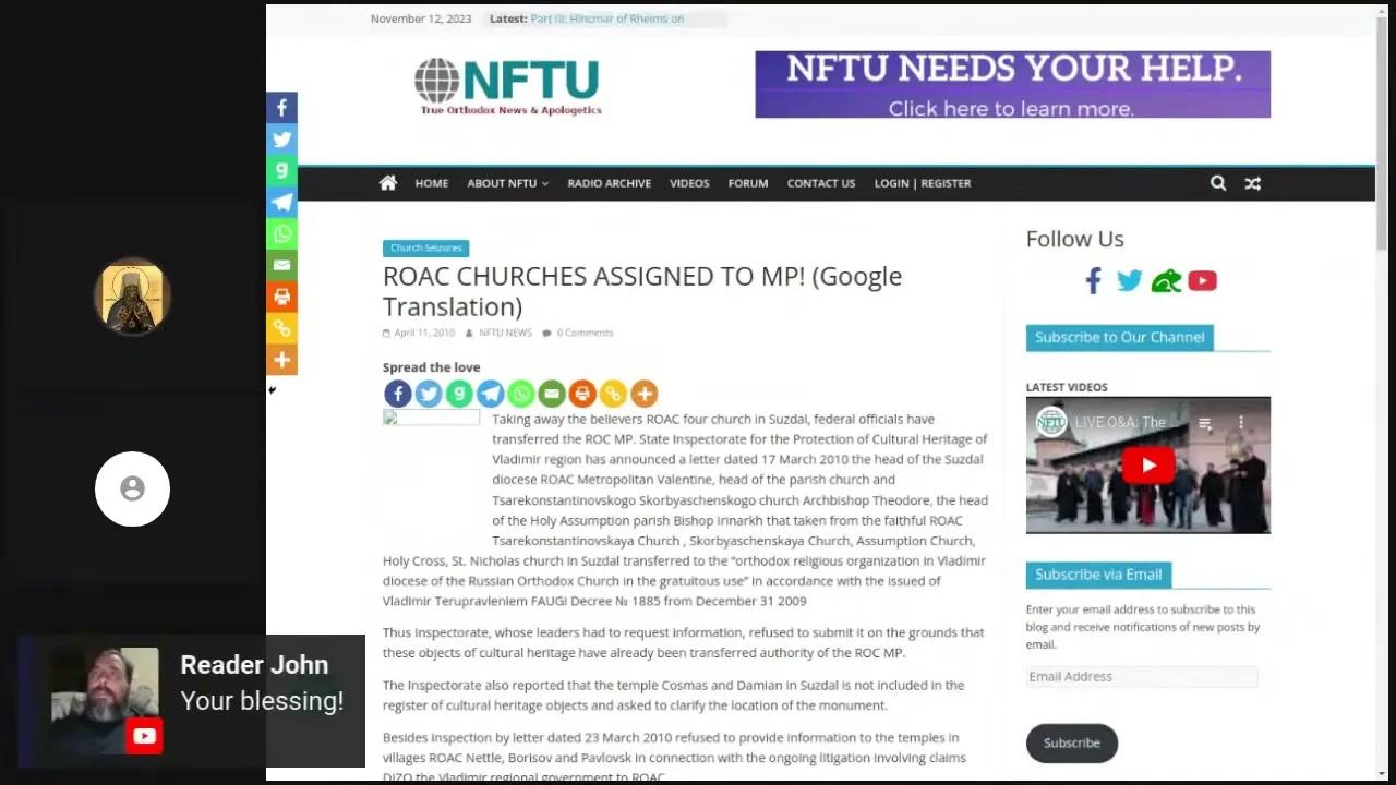 Moscow Patriarchate Seizes ROAC Churches... but Gives Temples to ...