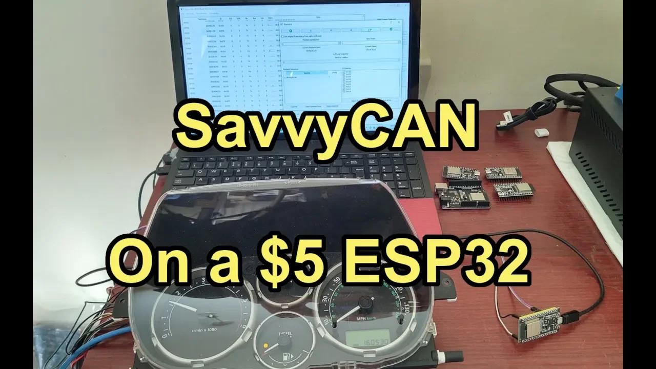 How to read the CAN BUS using SavvyCAN with an ESP32