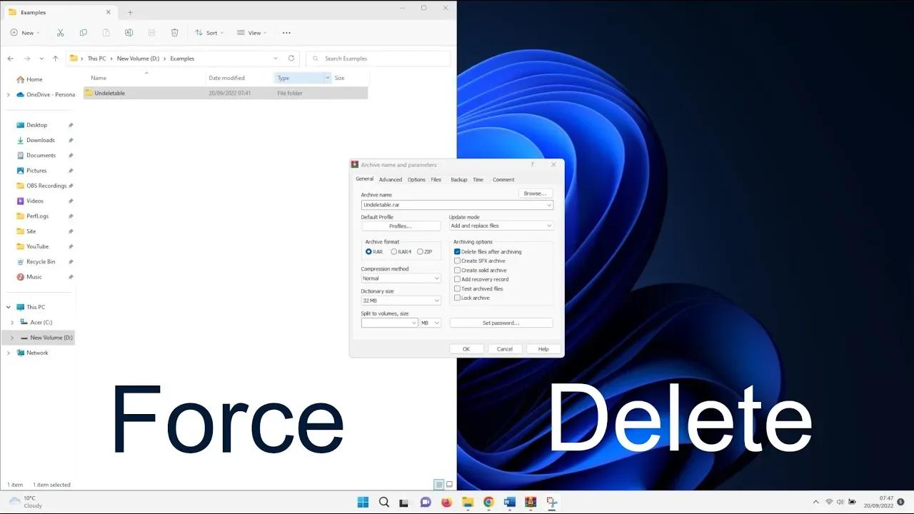 Force Delete File Windows 11
