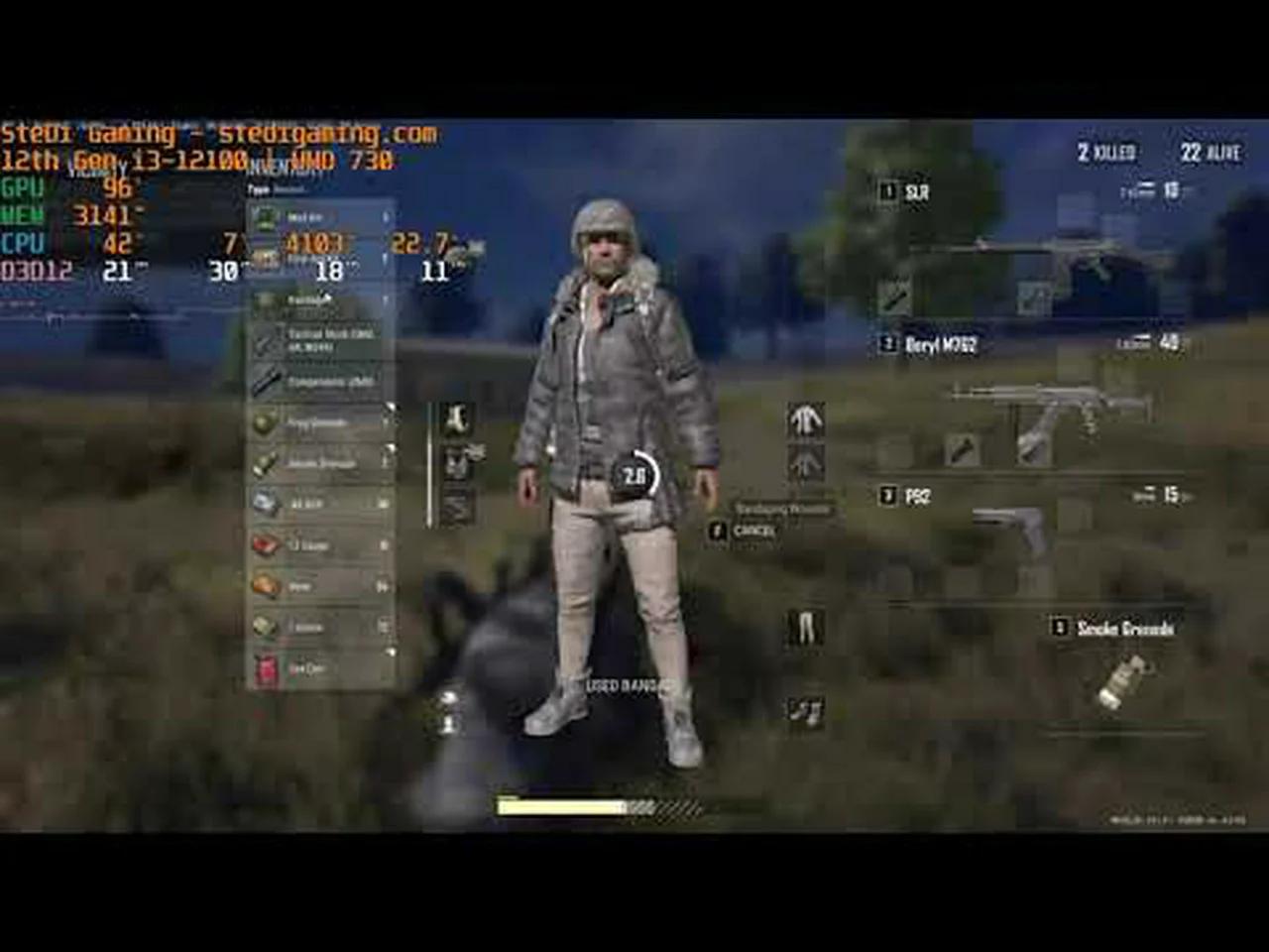 Core i3-12100 PUBG UHD730 Integrated Graphics