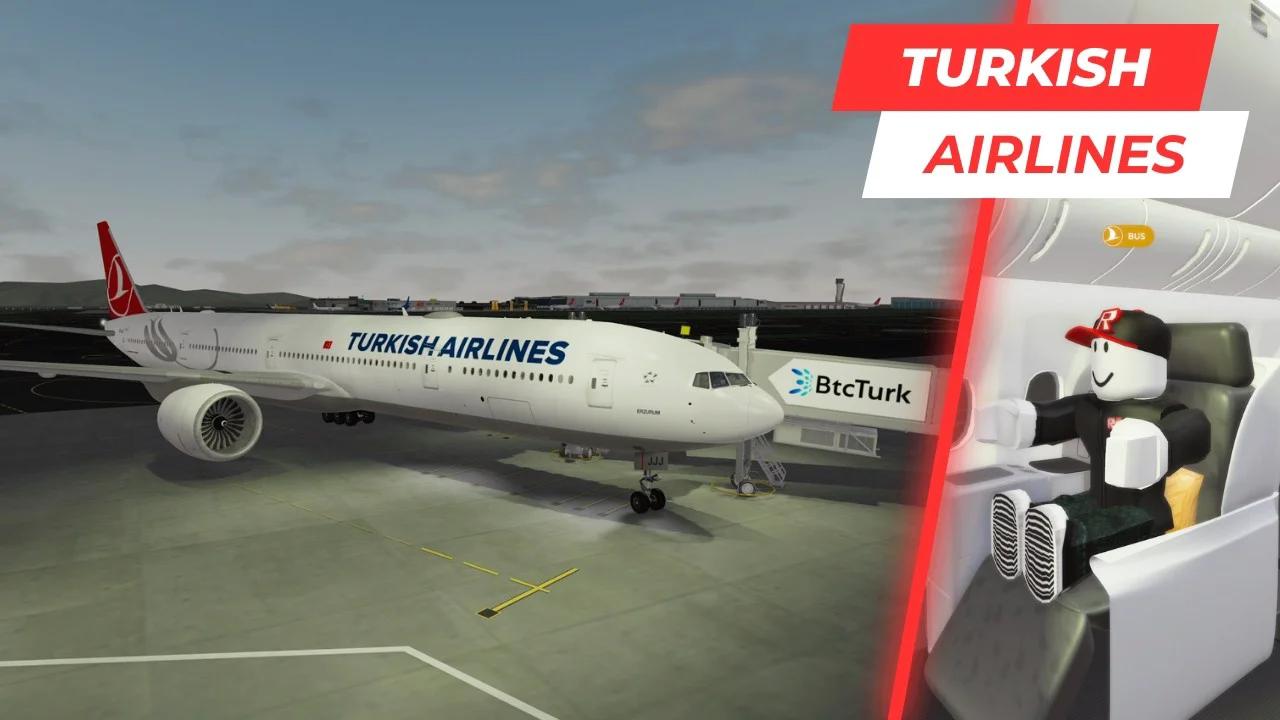 ROBLOX Airline Flight Review | Turkish Airlines RobIox | Boeing 777 ...