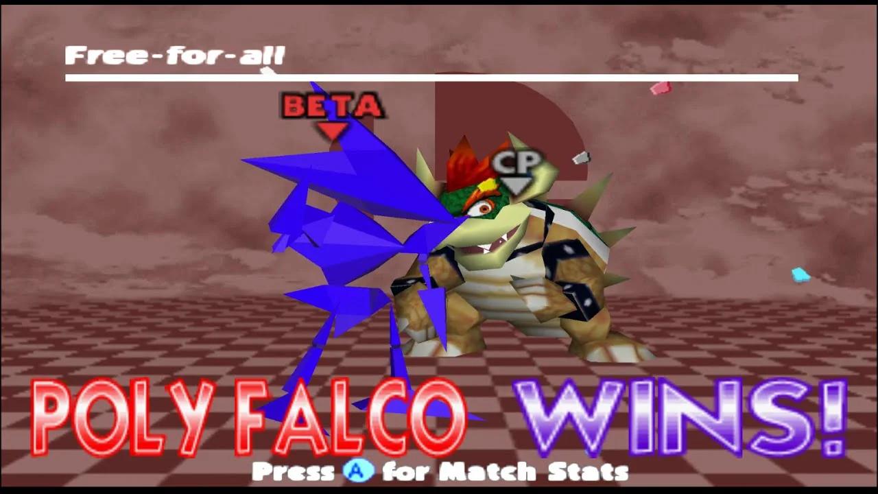 Smash Remix Gameplay - Polygon Falco vs Giant Giga Bowser (CPU Level 10)