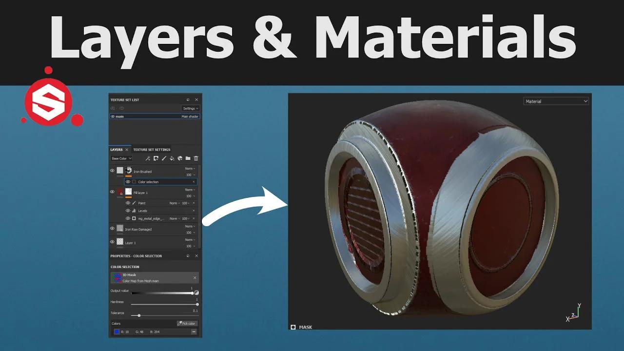 How to use layers and materials in Substance Painter | Substance Painter Beginner Tutorial