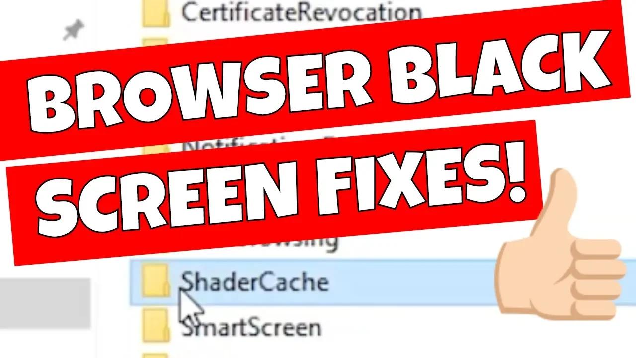 Black Screen FIX For Chromium Based Browsers Chrome Opera & Microsoft Edge