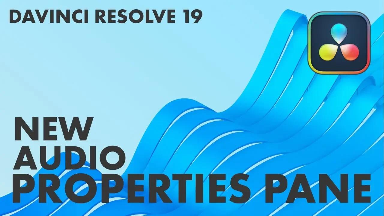 Audio Properties Pane in DaVinci Resolve 19