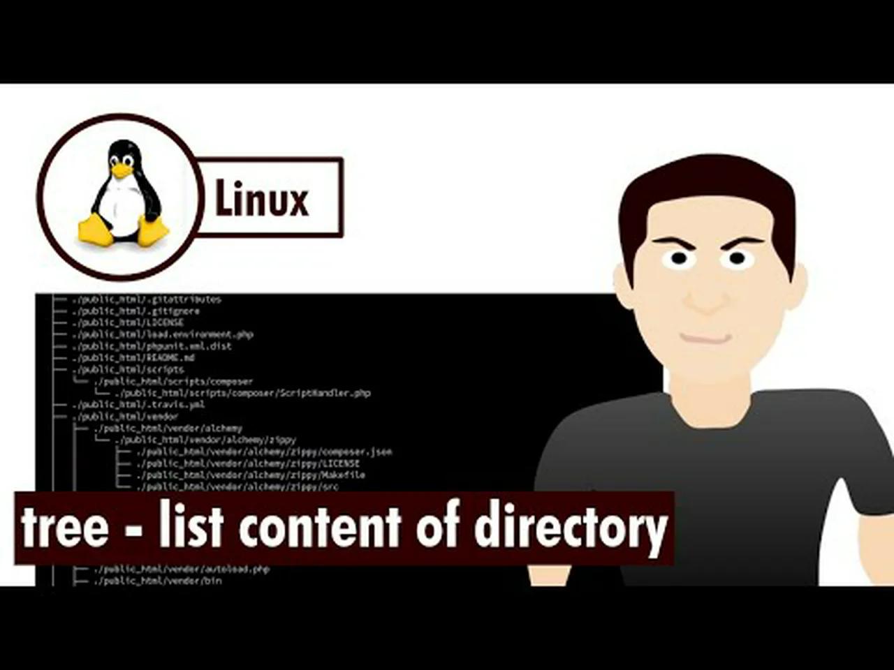 Using tree utility in Linux