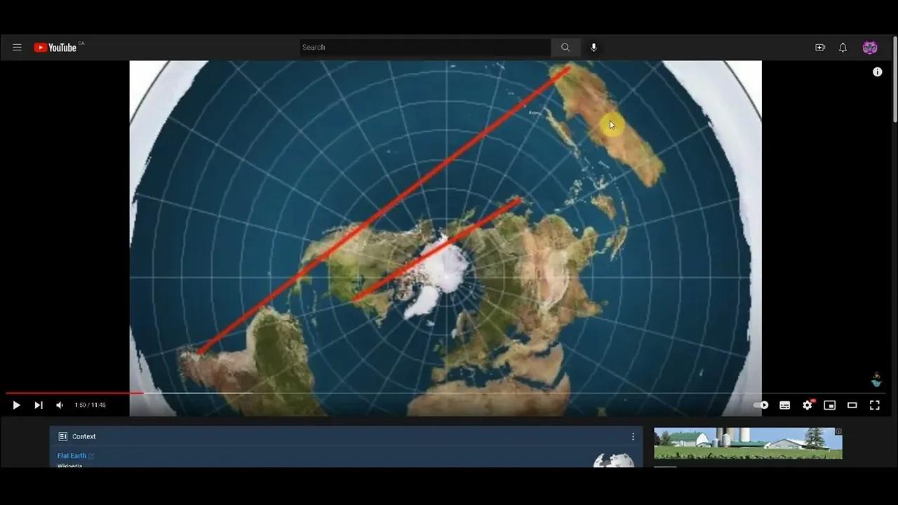 Flat Earth - flight paths