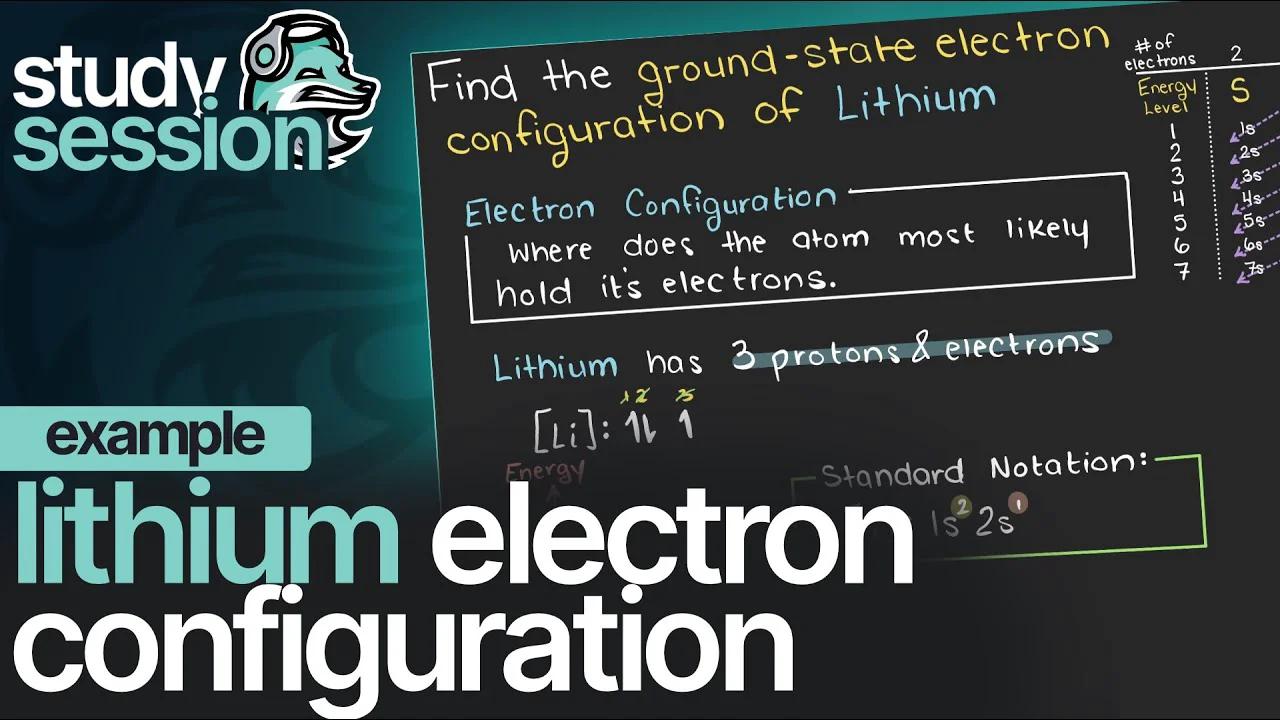 Lithium Ground State Electron Configuration | Organic Chemistry