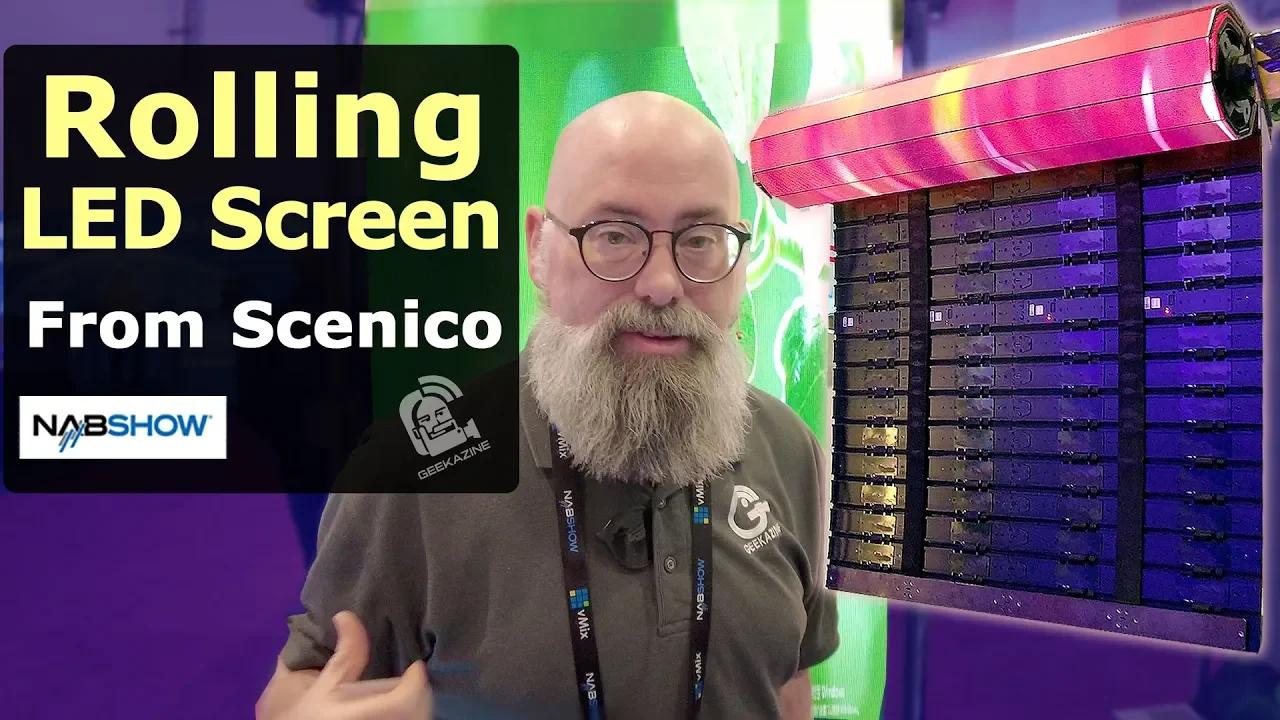This Scenico LED Rolling Display Delivers a Low Profile Screen for Wall ...