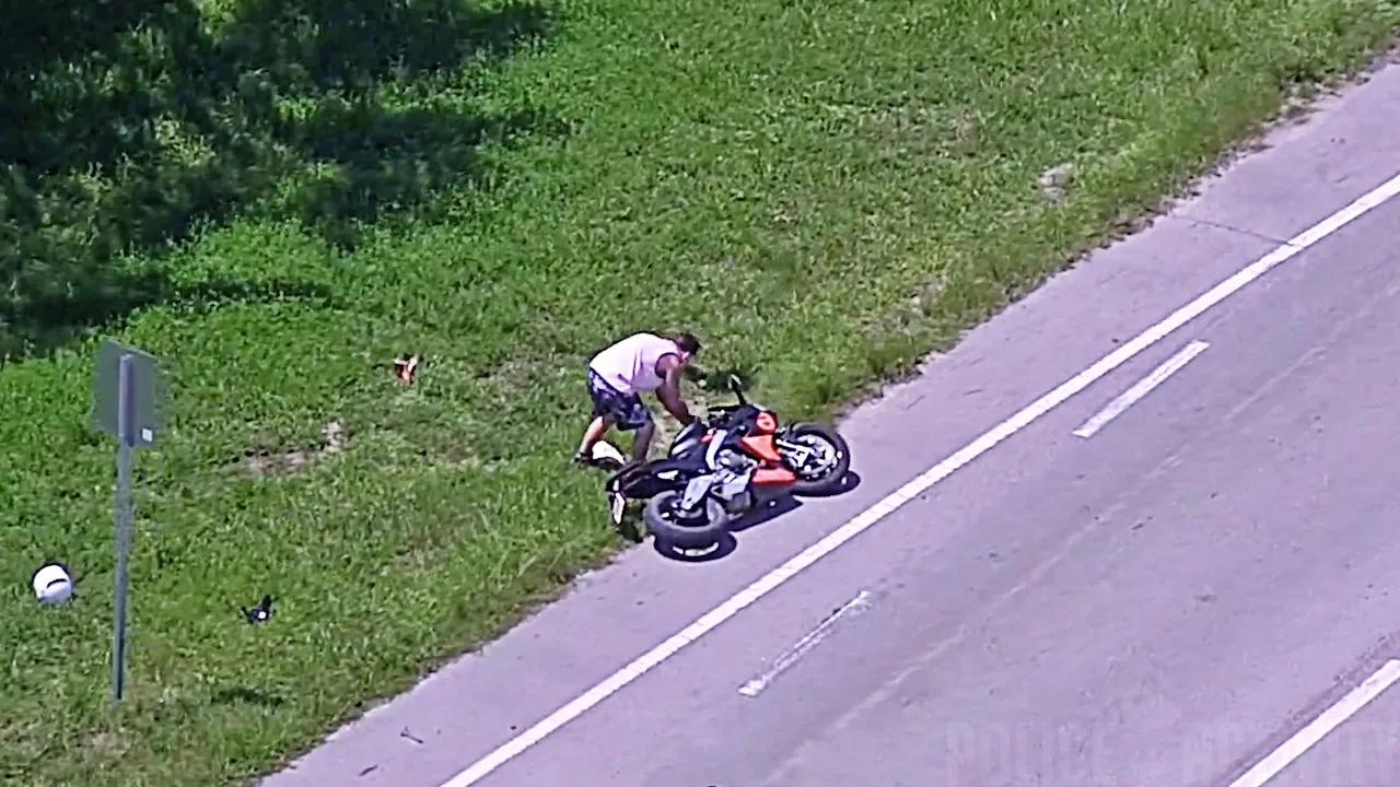 High Speed Motorcycle Chase Ends In Crash In Vero Beach Florida