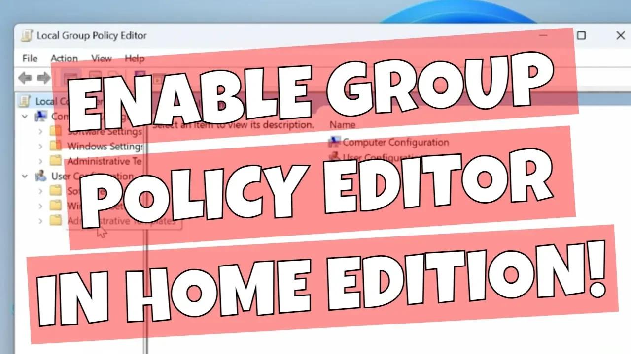 How To Enable Group Policy Editor gpedit msc In Windows 10 11 Home Edition
