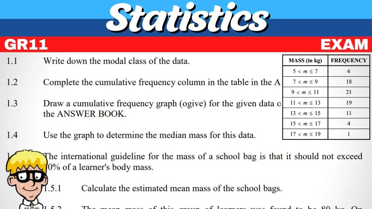 Statistics Grade 11: Exam Question