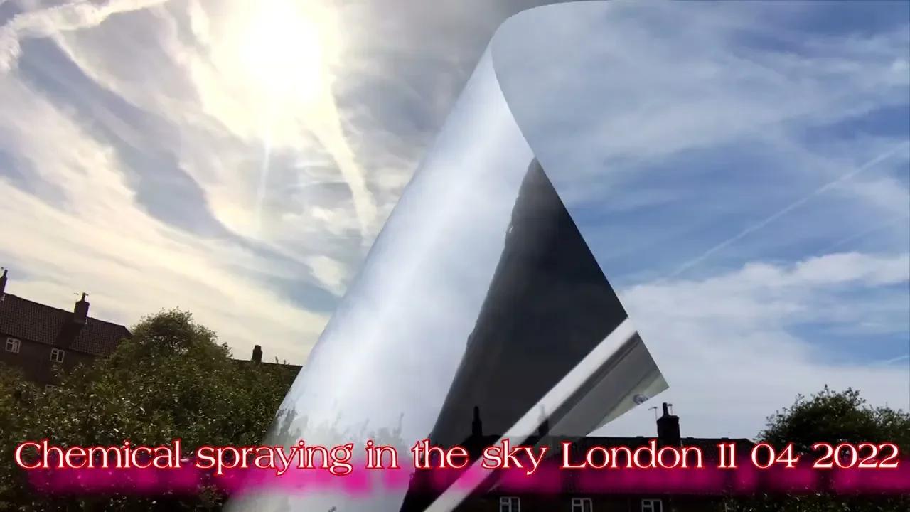 Artificial sky - Chemical spraying in the sky London 11 04 2022
