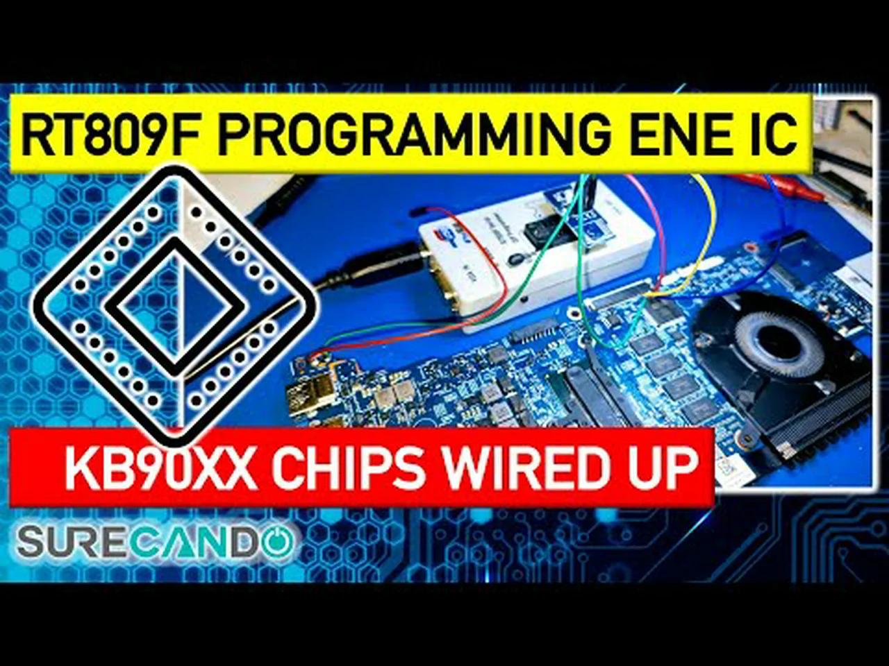 How to program ENE Chips using RT809F KB9028 KB9022 KB9018 KB9016 KB9012 KB90XX Direct wire method
