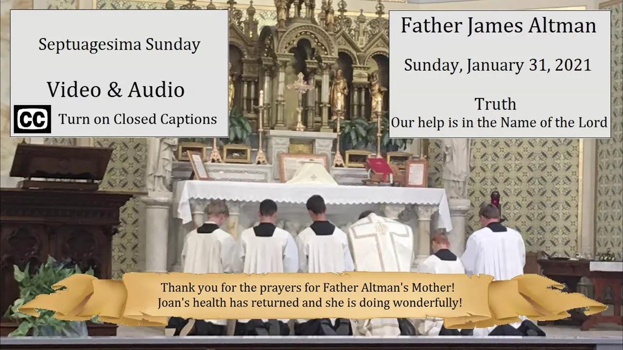 Father James Altman Homily Jan 31 2021